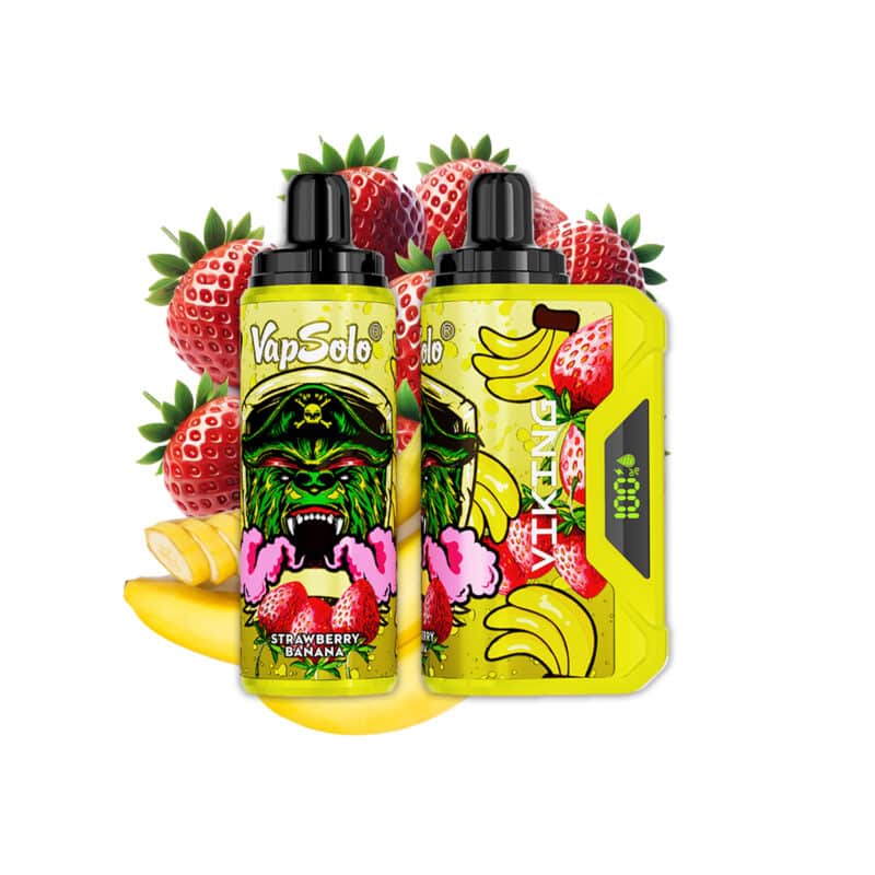 Strawberry Banana Vapsolo Viking 12000 Puffs 2% 5% Nic Salt Germany ...
